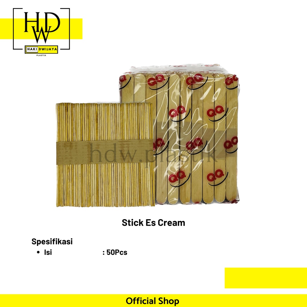 Jual [Isi 50Pcs] Stick Es Cream / Stik Kayu High Quality | Shopee Indonesia
