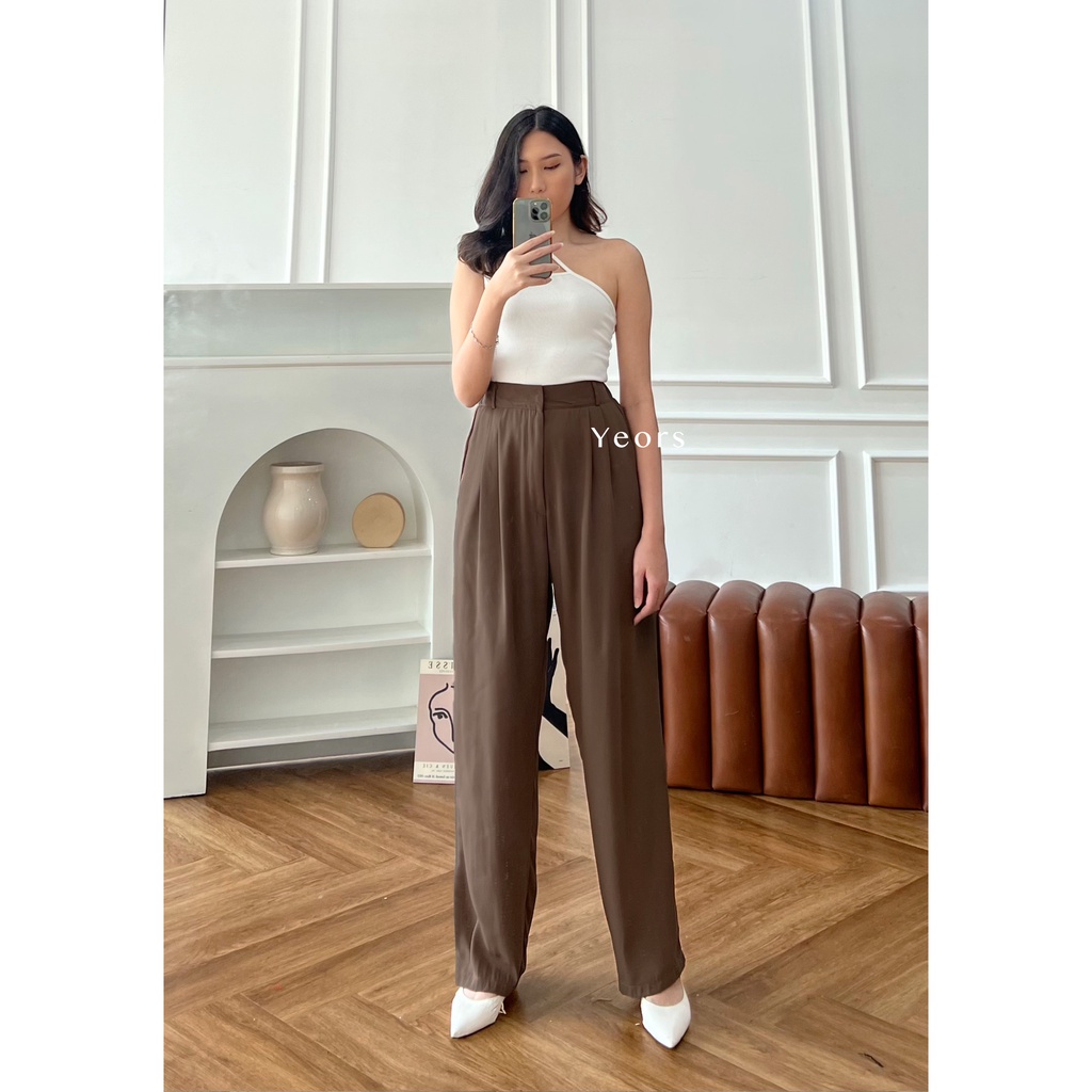 Jual YEORS - Celana Kulot - Wide Leg Highwaist Cullote Kelly Pants ...
