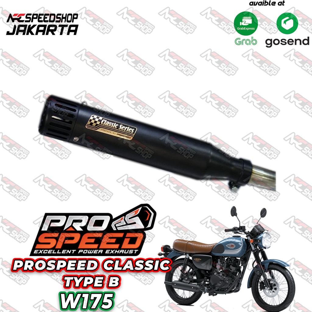 Jual knalpot Prospeed Classic Series TYPE B slip on Kawasaki W175 ORIGINAL | Shopee Indonesia