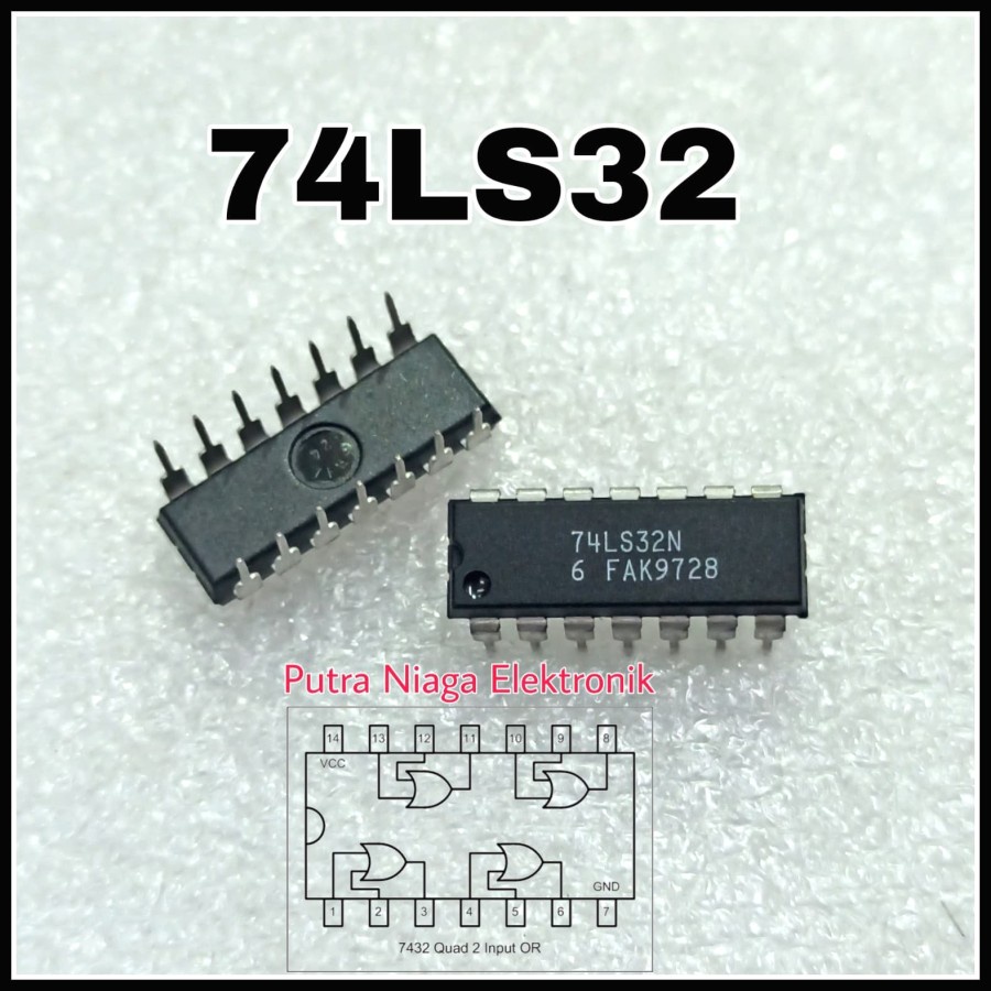 Jual ic TTL 7432 74LS32 OR Gate SN74LS32N 74LS32N Dip 14p | Shopee Indonesia