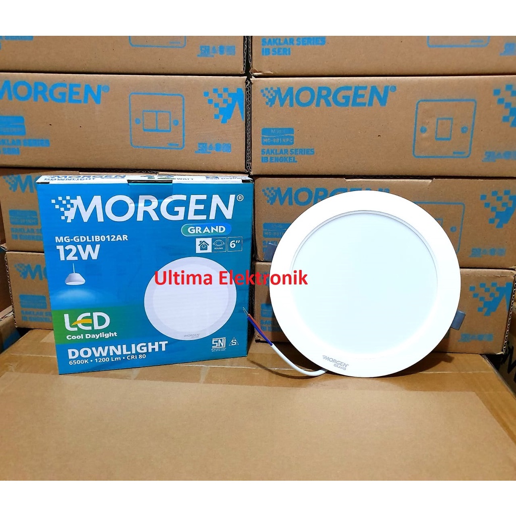 Jual LED Downlight Morgen Grand Series Bulat IB Tanam 12 Watt White ...