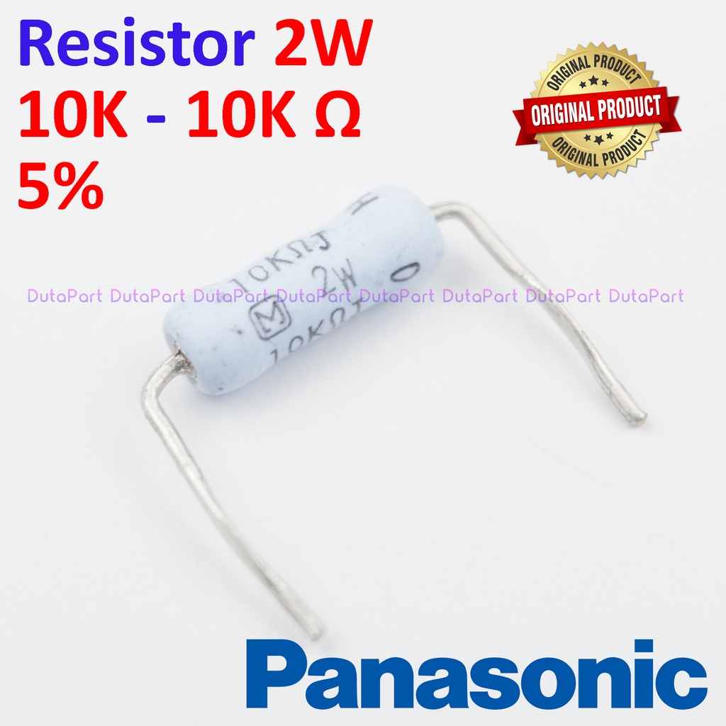 Jual Resistor 10K Ohm 2 Watt 5% ORIGINAL PANASONIC 2W 10K R HIGH ...