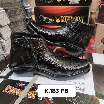Jual Sepatu kulit pria PDH boots polri TNI security guard PNS sepatu ...