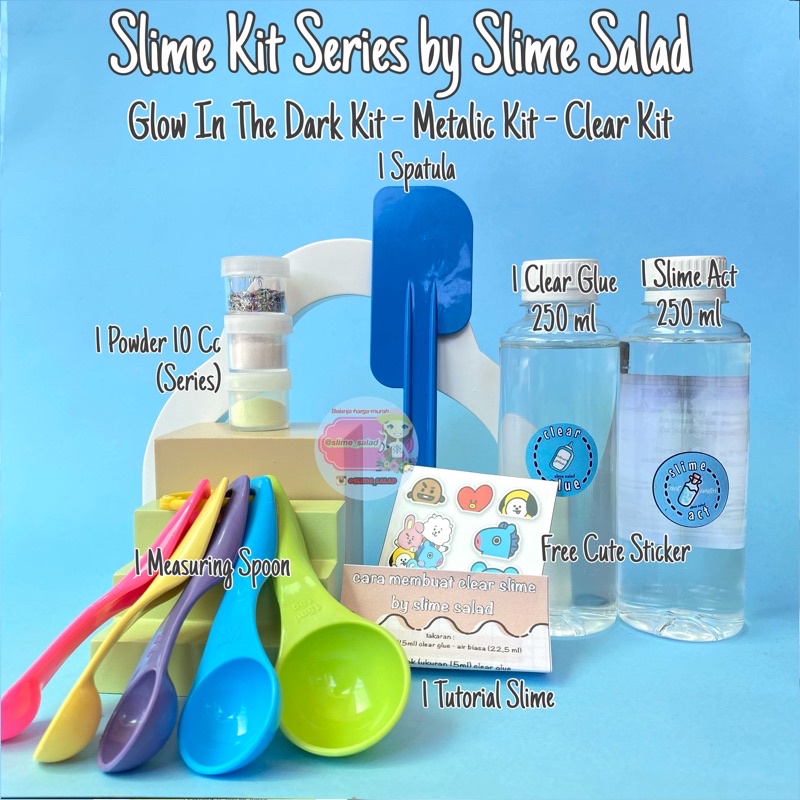 Jual Slime Kit Series | Slime Kit Glow In The Dark | Slime Kit Metalic ...