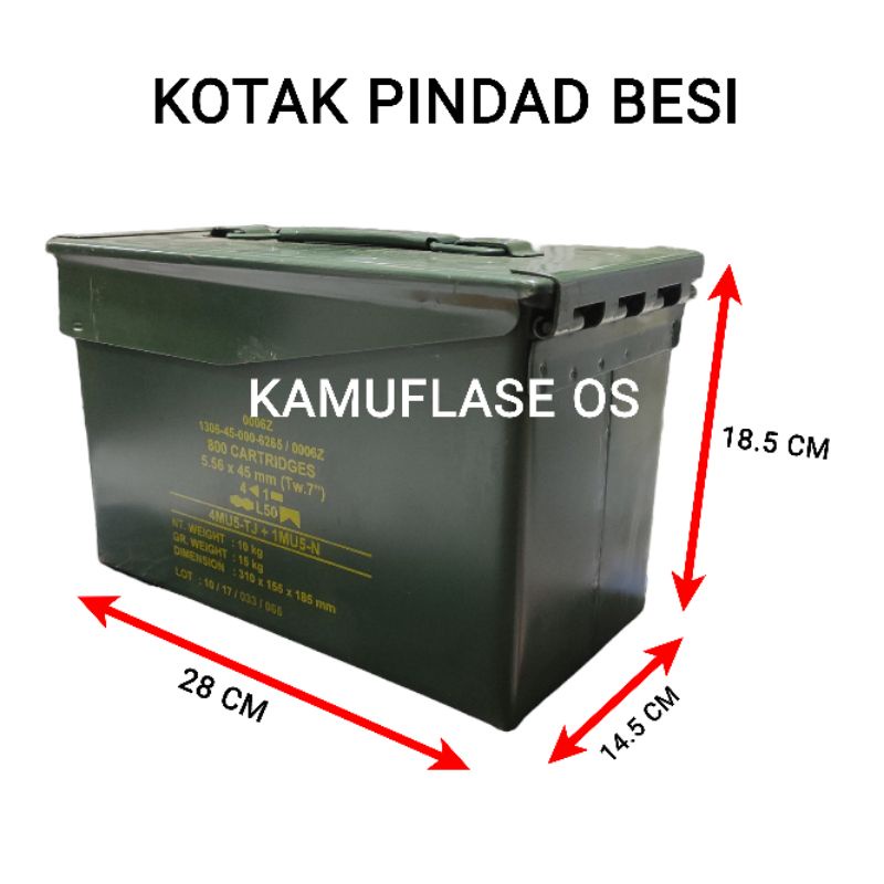Jual KOTAK BEKAS PINDAD box plastik dan besi pindad side box top boks ...