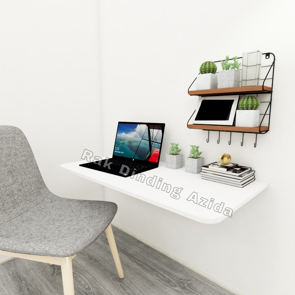 Jual Meja Lipat Dinding 100 x 40 Meja Belajar Kerja Dinding Ambalan ...