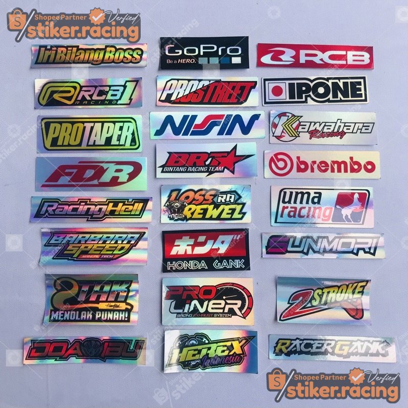 Jual Stiker Motor Racing Hologram Bijian - RCB Protaper Proliner Stiker ...