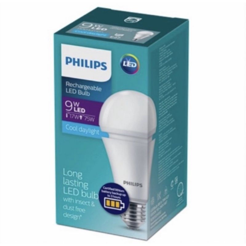 Jual Lampu Led Emergency Rechargeable Philips 9 Watt | Shopee Indonesia