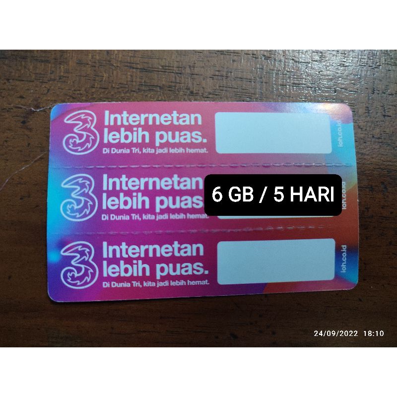 Jual VOUCHER TRI HAPPY 6 GB 5 HARI ( NASIONAL ) | Shopee Indonesia