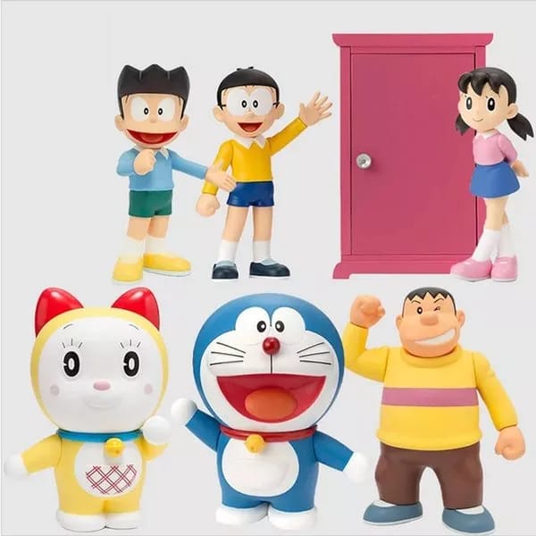 Jual MAINAN KOLEKSI ANIME FIGURE DORAEMON DAN TEMAN TEMAN / TINNGI 12 ...
