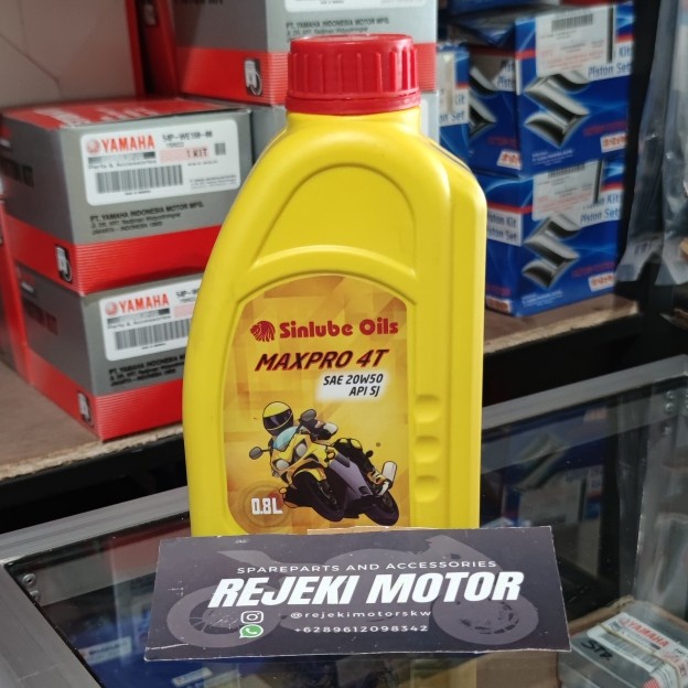 Jual Sinlube oil oli motor Maxpro 4T SAE 20W 50 API SJ - 800ml | Shopee ...