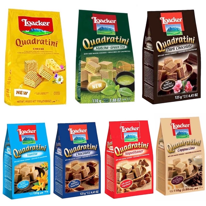 Jual Loacker Quadratini Wafer/Loacker Napolitaner/Loacker Chocolate ...