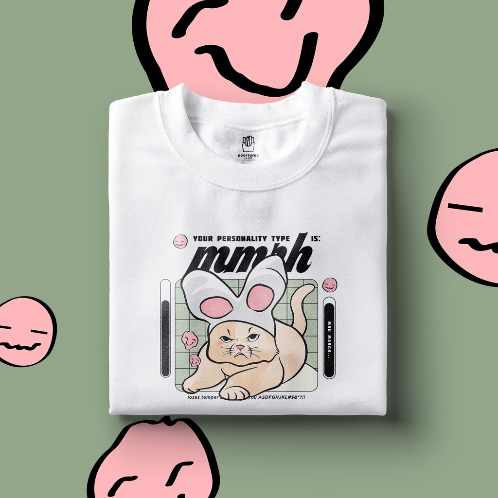 Jual MBTI KUCING MMRH (MAU MARAH) TEE / TSHIRT | Shopee Indonesia