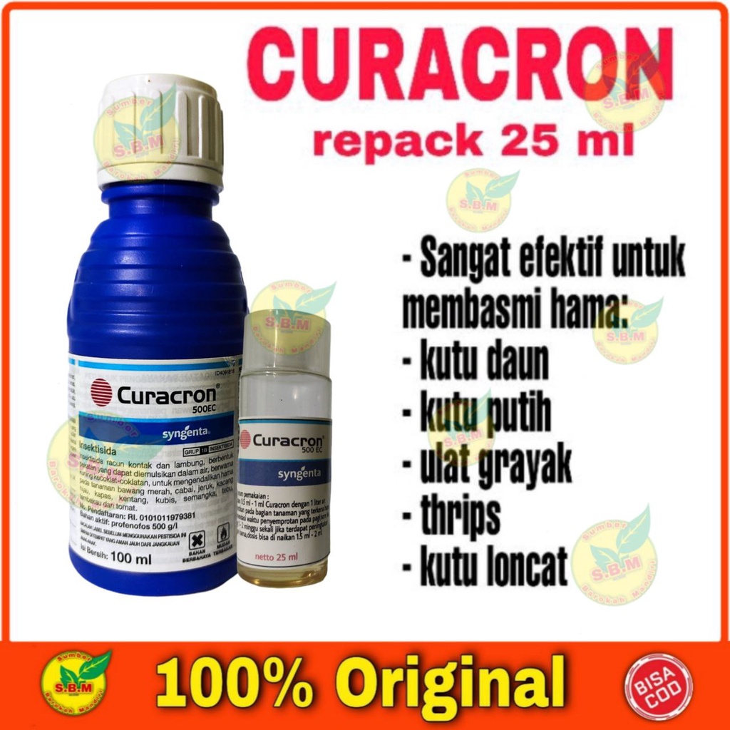 Jual Curacron 25 ml pembasmi hama kutu putih ulat wereng pada tanaman ...