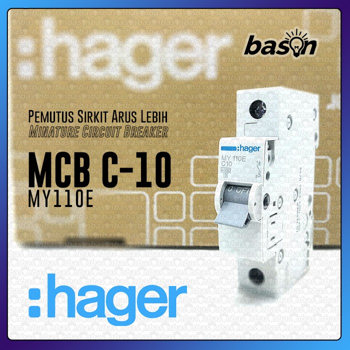 Jual HAGER MCB 1Phase 10A - circuit breaker / pemutus arus listrik C10 1P | Shopee Indonesia