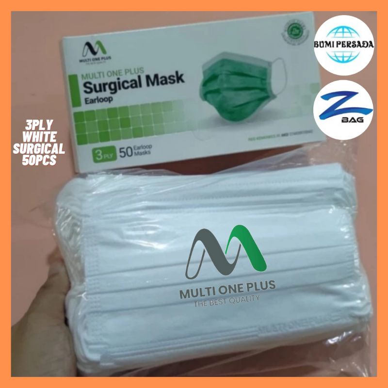 Jual Multi One Plus 3ply Masker Medis Surgical Mask Kemenkes isi 50pcs ...