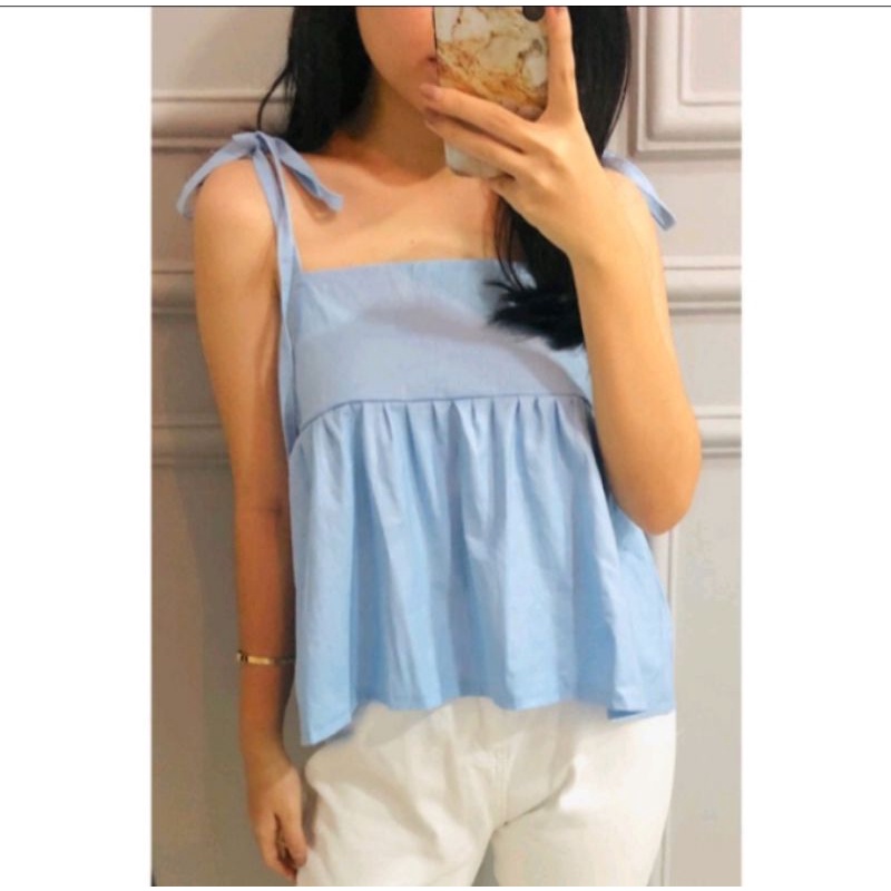 Jual Tanktop Wanita Tali Bahu/ Atasan Wanita/ Blouse Wanita Korean Style | Shopee Indonesia