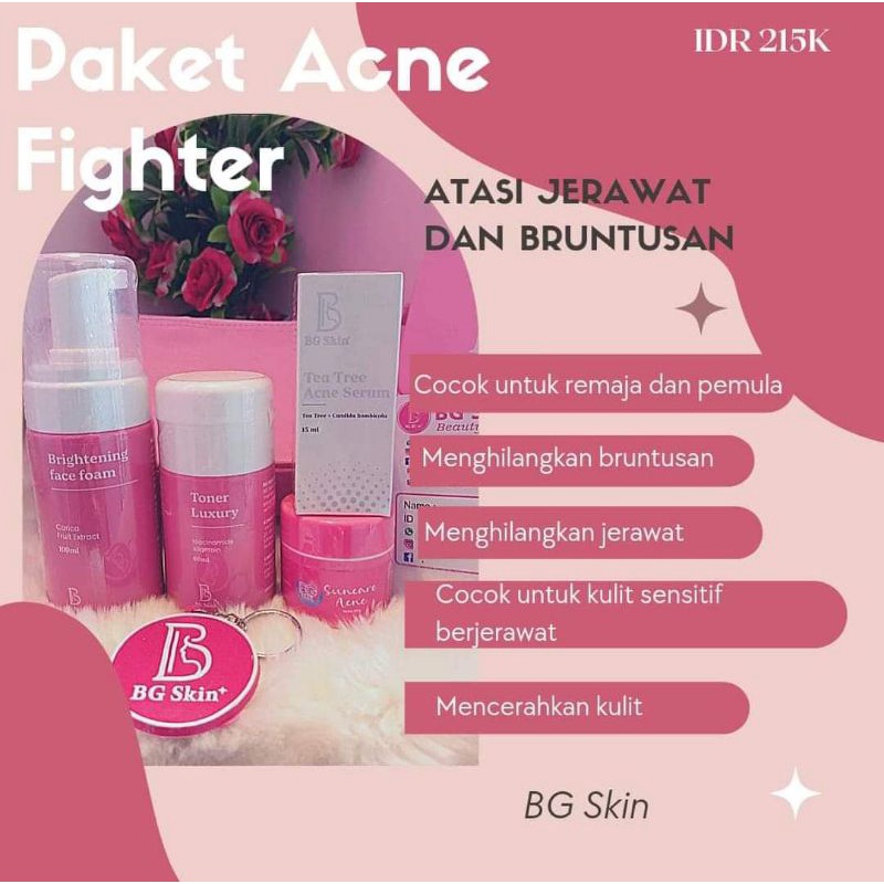 Jual Paket acne fighter bg skin | Shopee Indonesia