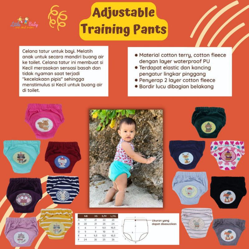 Jual Adjustable Training Pants Cuddle me Celana Tatur Balita Latihan ...