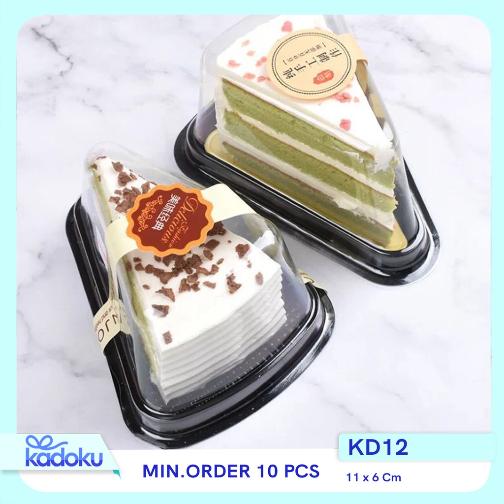 Jual Tray cake segitiga / Tray mika segitiga / Tray mika cake slice ...