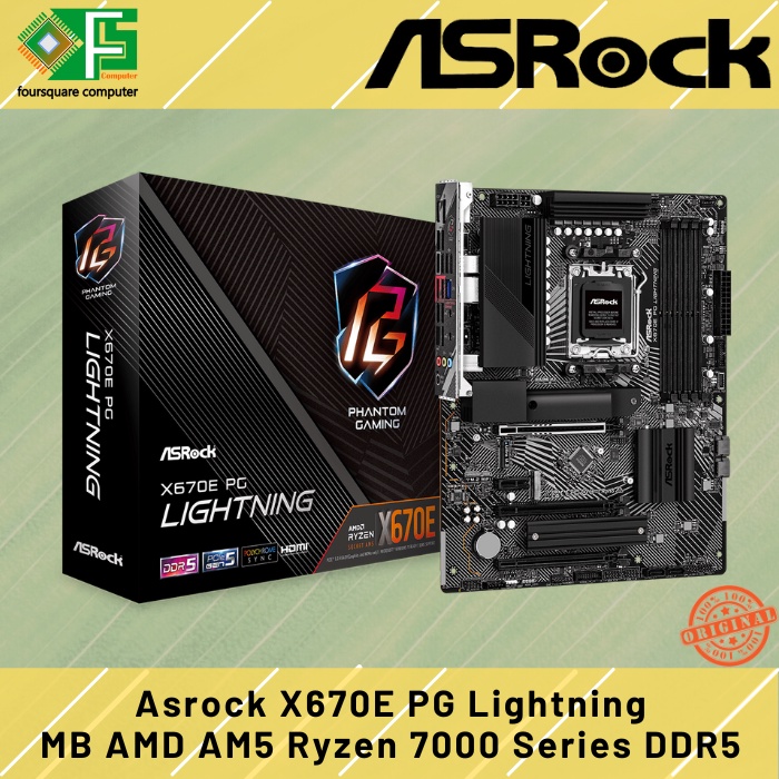 Jual Motherboard Asrock X670E PG Lightning MB AMD Socket AMD AM5 Ryzen ...