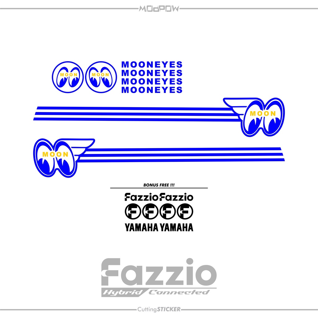 Jual F13 STRIPING FAZZIO STICKER CUT / MOONEYES / TRANSPARAN / STIKER ...