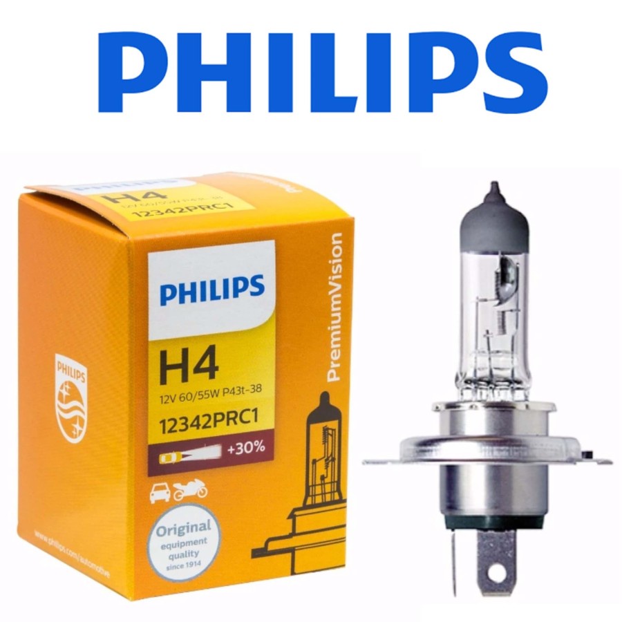 Jual Bohlam Lampu Mobil Philips H4 12V 60W / 55W Halogen Philips ...
