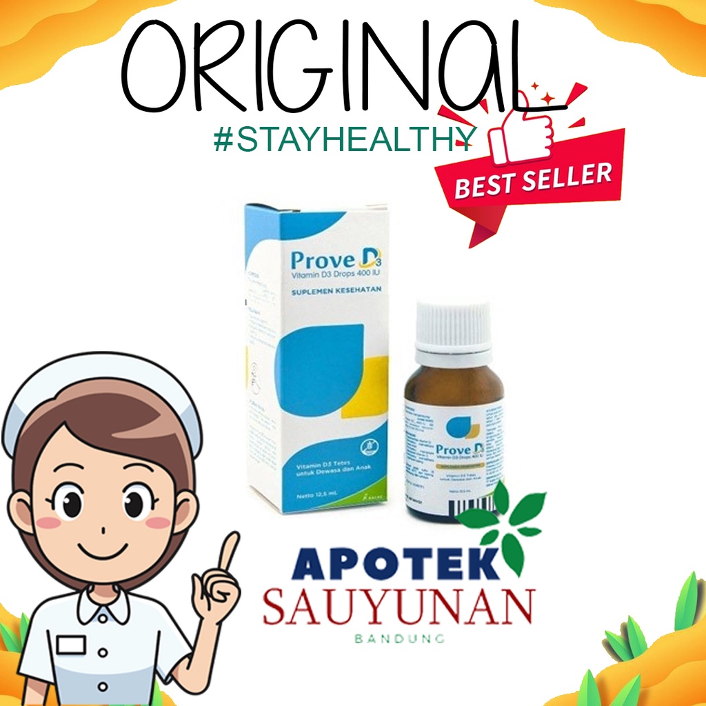 Jual Prove D3 Drop Vitamin D3 400 IU Tetes 12.5mL | Shopee Indonesia