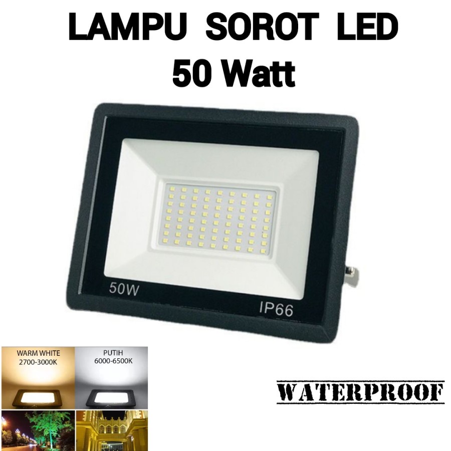Jual Lampu Kap Sorot Led / Flood Lamp Led 220V /10w 20w 30w 50w 100w 200W Outdoor tembak ...