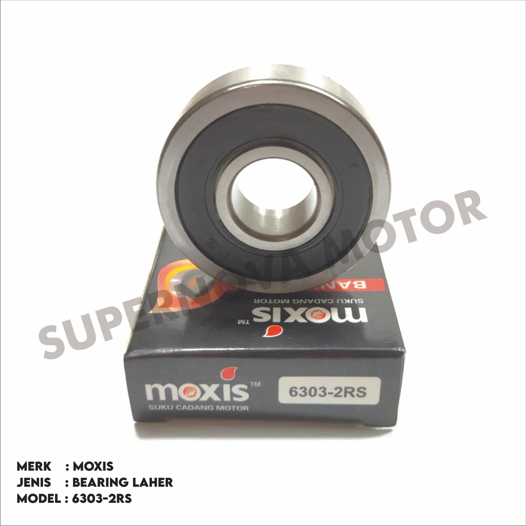 Jual BEARING LAHER MOTOR 6303-2RS MOXIS BEARING LAHER MOTOR MERK MOXIS ...