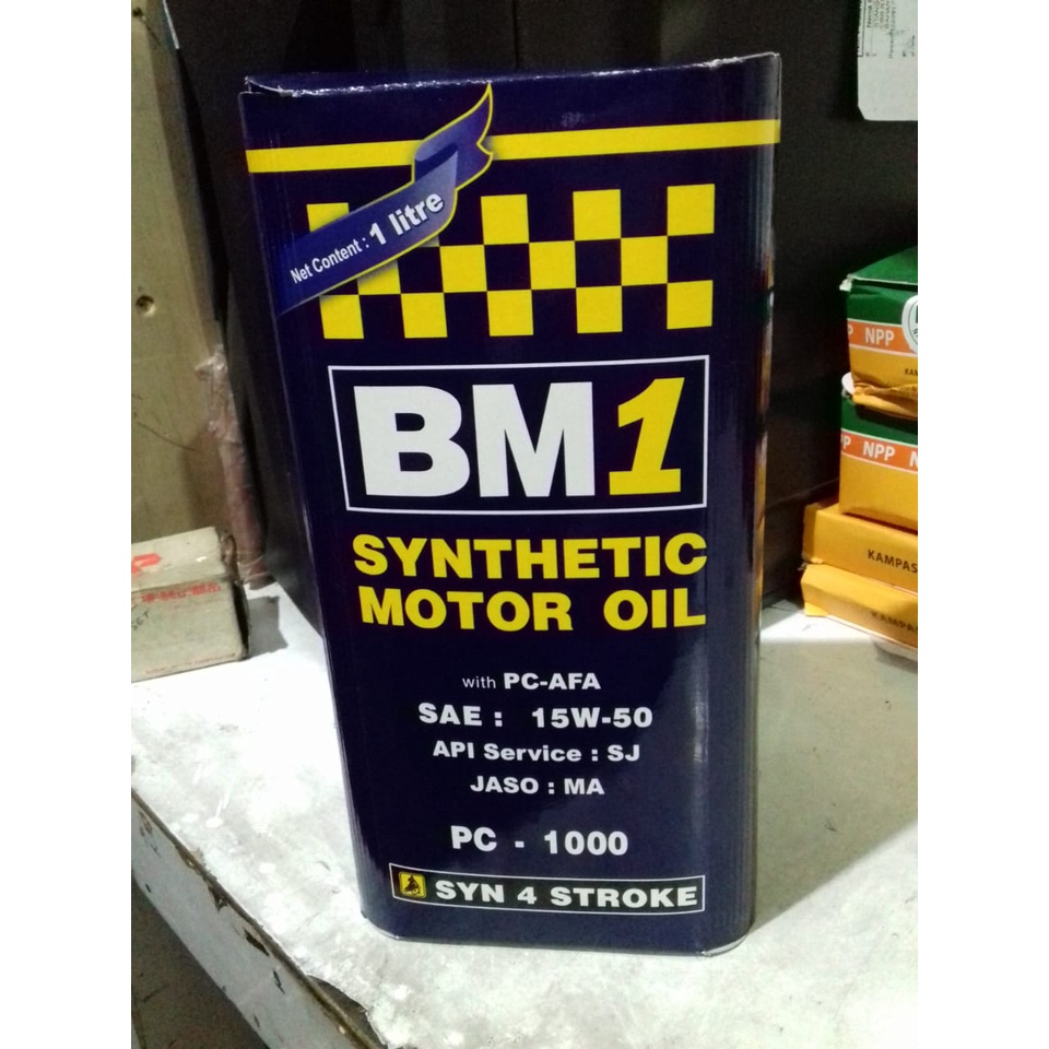 Jual Oli Bm1 PC-1000 sae 15w50 Syn 4 Stroke 1 Liter 08 liter Motor ...