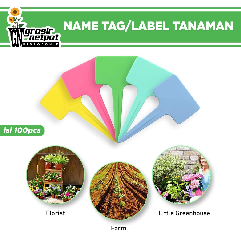 Jual isi 100pcs - PENANDA LABEL NAME TAG TANAMAN HIAS PLANT LABEL MARKER SEMAI BENIH BIBIT ...