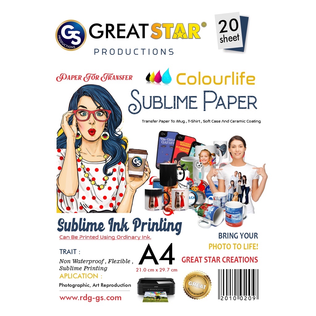 Jual SUBLIME PAPER/TRANSFER PAPER/KERTAS SUBLIME A4/20 lembar | Shopee ...