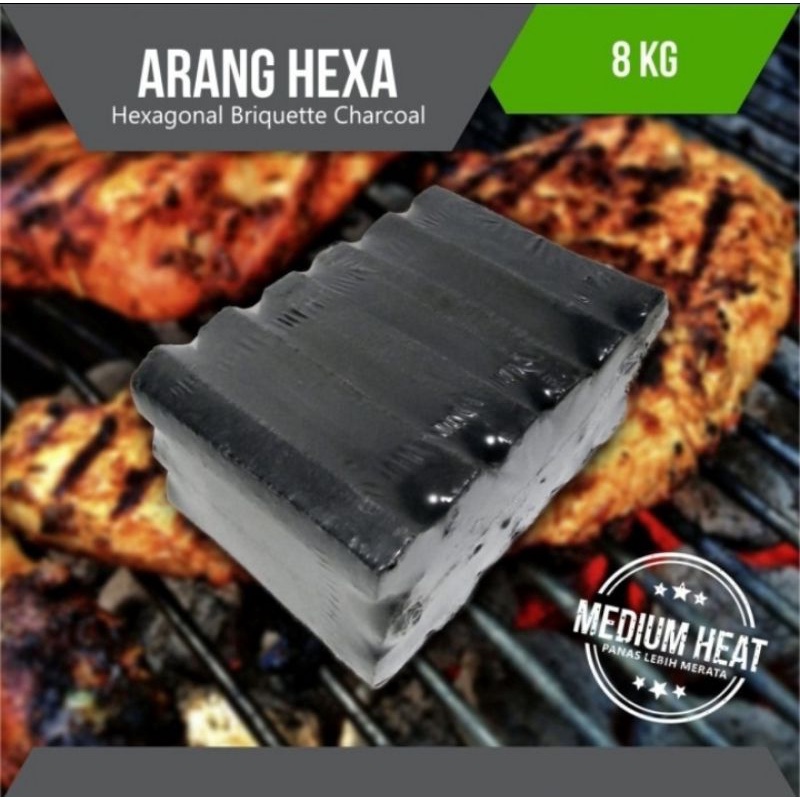 Jual Arang Briket Hexagonal Kisaran 8 Kg (Kemasan Isi 18 Pieces ...
