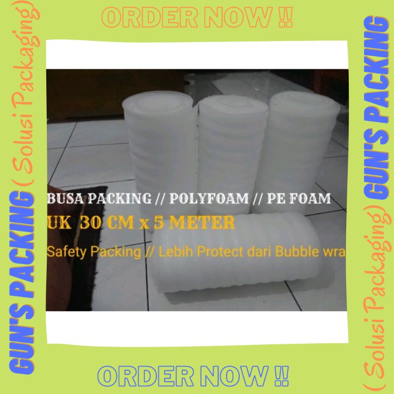 Jual Busa Packaging Tebal 2mm UK 30cm x 5 mtr [ Lebih Safety / Protect ...