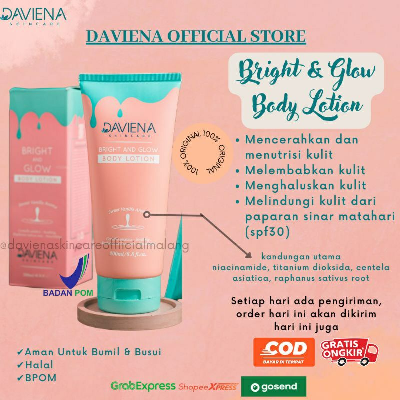 Jual HAND BODY LOTION DAVIENA SKINCARE ORIGINAL || DAVIENA MALANG ...