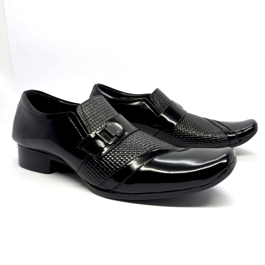 Jual TGR07 Sepatu Pantofel Kulit Pria Model Slip On Sepatu Kerja Warna ...