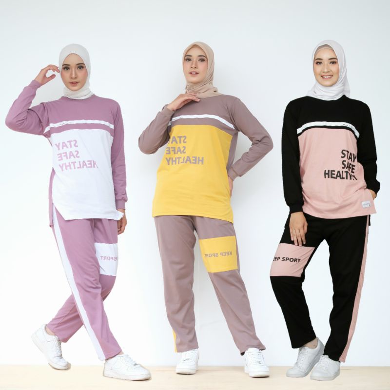 Jual Setelan Baju Olahraga Senam Wanita ONE SET SPORT VIRA By Mareema ...