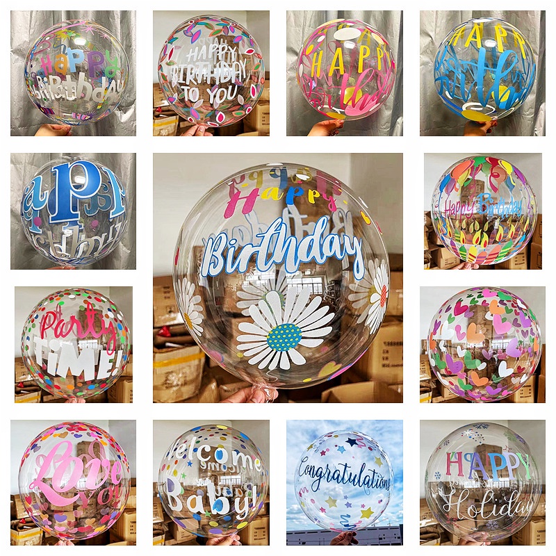 Jual Balon PVC transparant / Balon PVC happy birthday / Balon happy ...