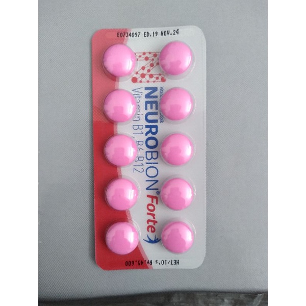 Jual Neurobion Forte Vitamin B1,B4,B12 - 10 tablet | Shopee Indonesia