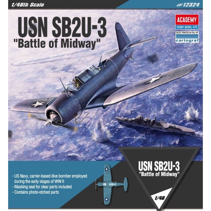 Jual Mokit Academy Pesawat SB2U-3 "Battle of Midway" 1/48 12324 ...
