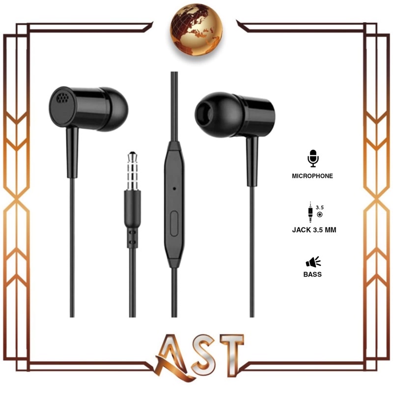 Jual Headset D21 Hf Earphone HF Super Bass Samsung all tipe Audio Music ...
