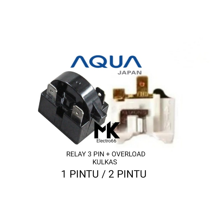 Jual Relay 3 Pin + Ptc Overload Kulkas AQUA 1 pintu / 2 pintu | Shopee ...