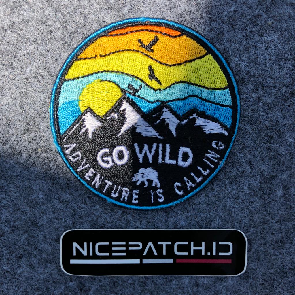 Jual Patch ON! Emblem Go Wild tema Adventure untuk di jahit di Jaket ...