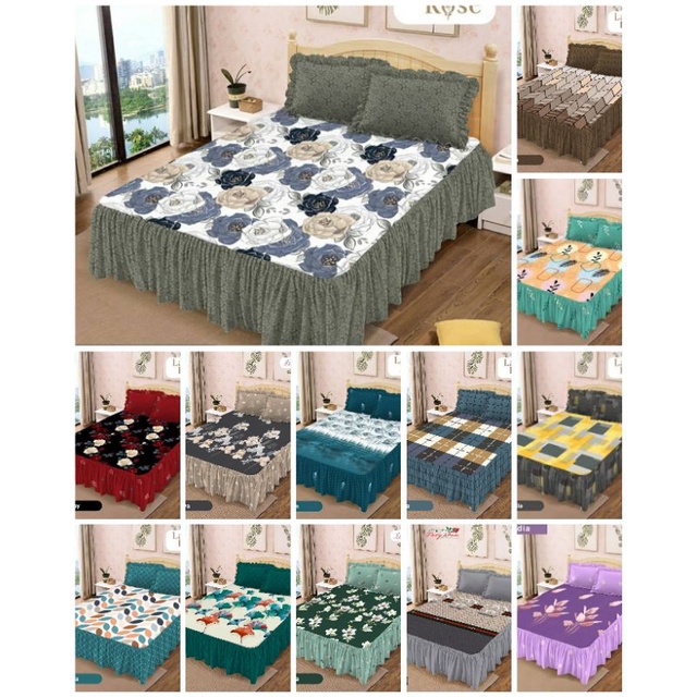 Jual SPREI RUMBAI LADY ROSE UKURAN 180 x 200 | Shopee Indonesia