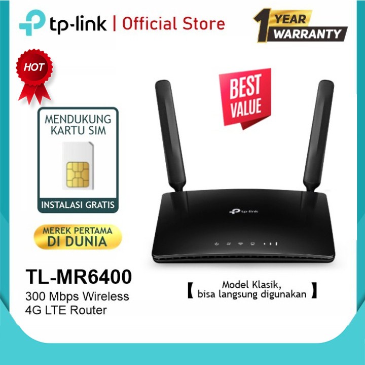 Jual TP-LINK TL-MR6400 Wireless Router 3G / 4G Router | Shopee Indonesia