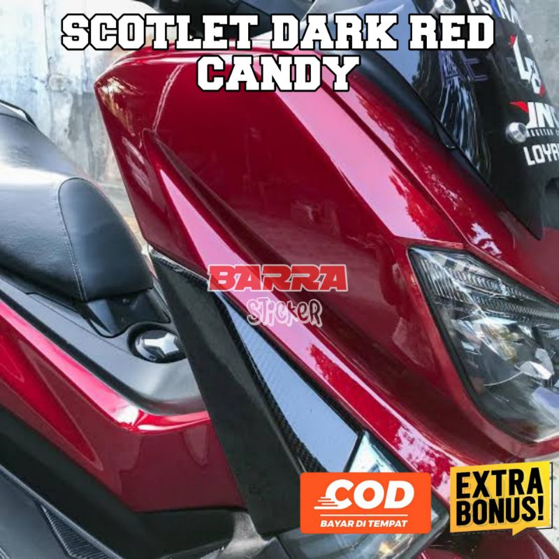 Jual Sticker Scotlet Motor Merah Gelap Candy Scotlite Warna Dark Red ...