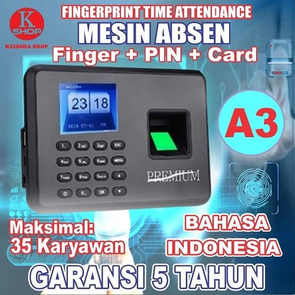 Jual MESIN ABSENSI / A3 / FINGER PRINT / FINGERPRINT / SIDIK JARI / | Shopee Indonesia