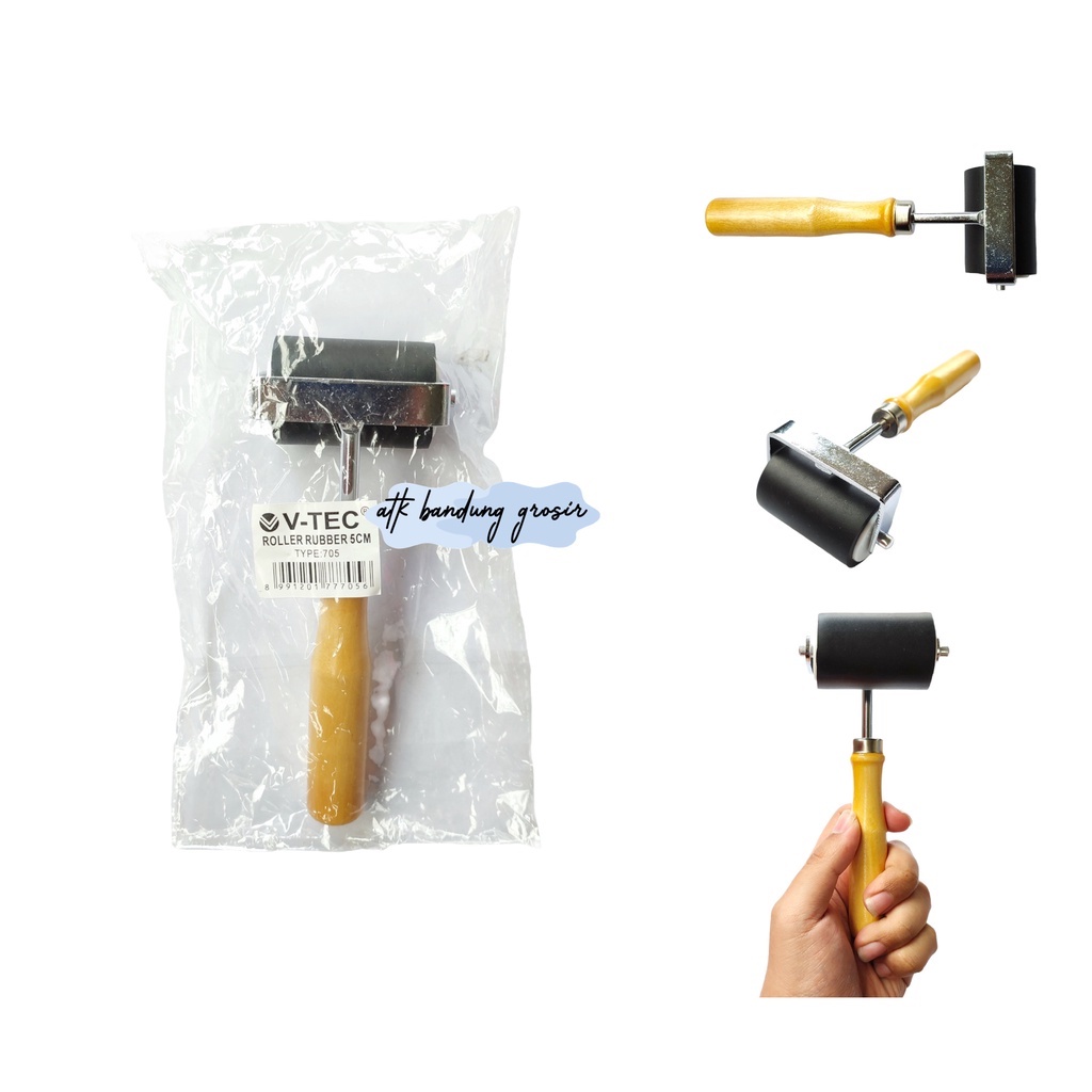 Jual V-Tec Roller Rubber 705 Besi 5 cm / Vtec Roll Lukis Bahan Besi ...