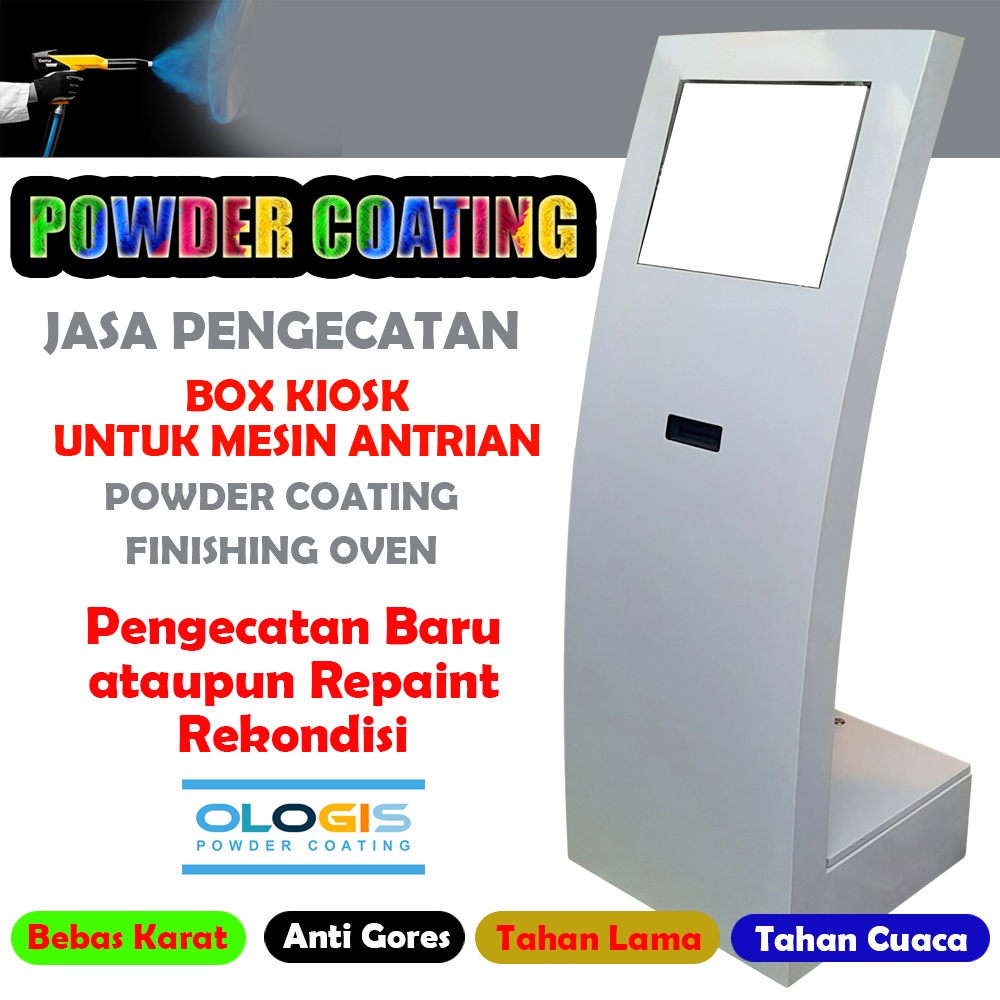 Jual Jasa Pengecatan Box KiosK Mesin Antrian Dengan Powder Coating Oven ...